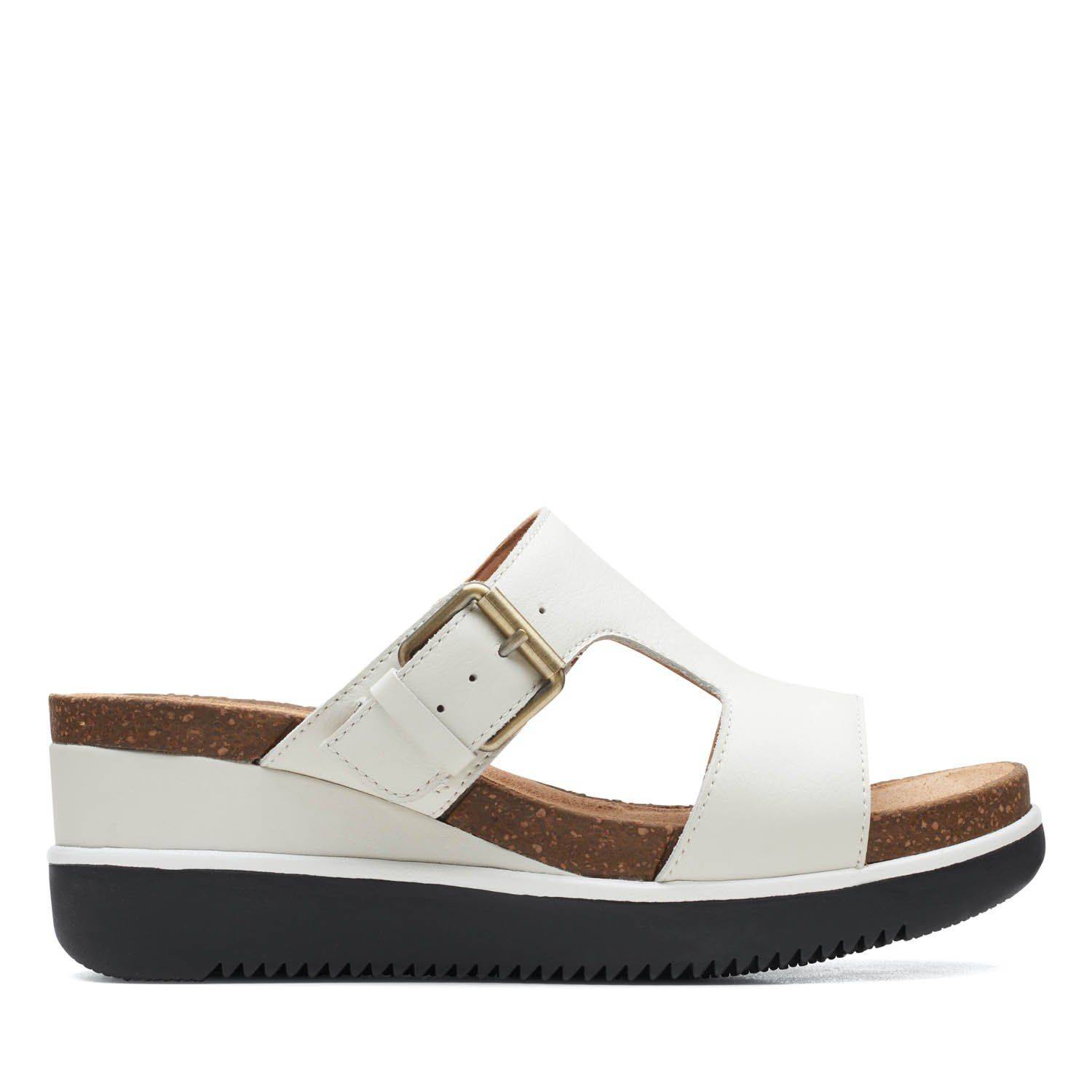 Купить Женские сланцы Clarks, цвет белый, Модель: Lizby Ease, арт ...