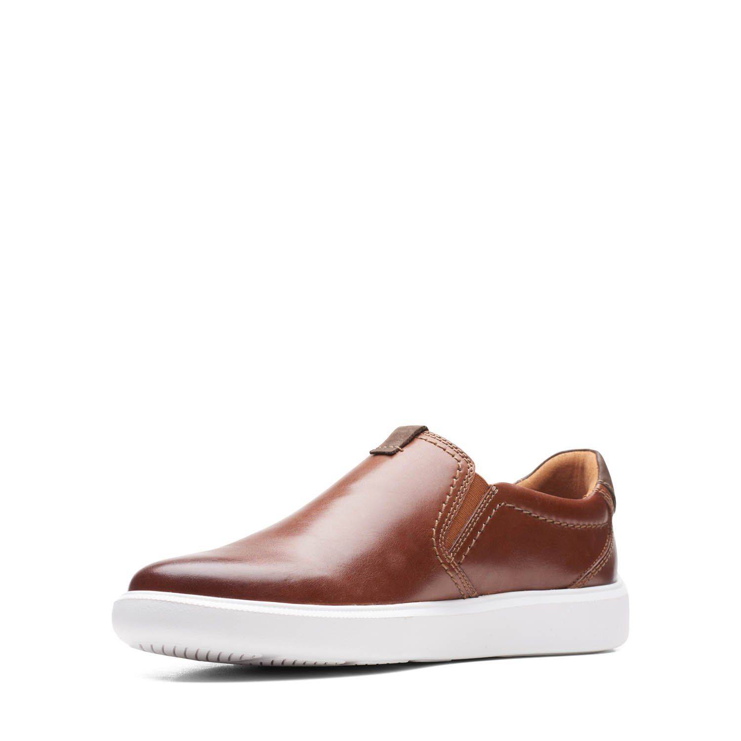 Купить Мужские слипоны Clarks, цвет коричневый, Модель: Cambro Step ...