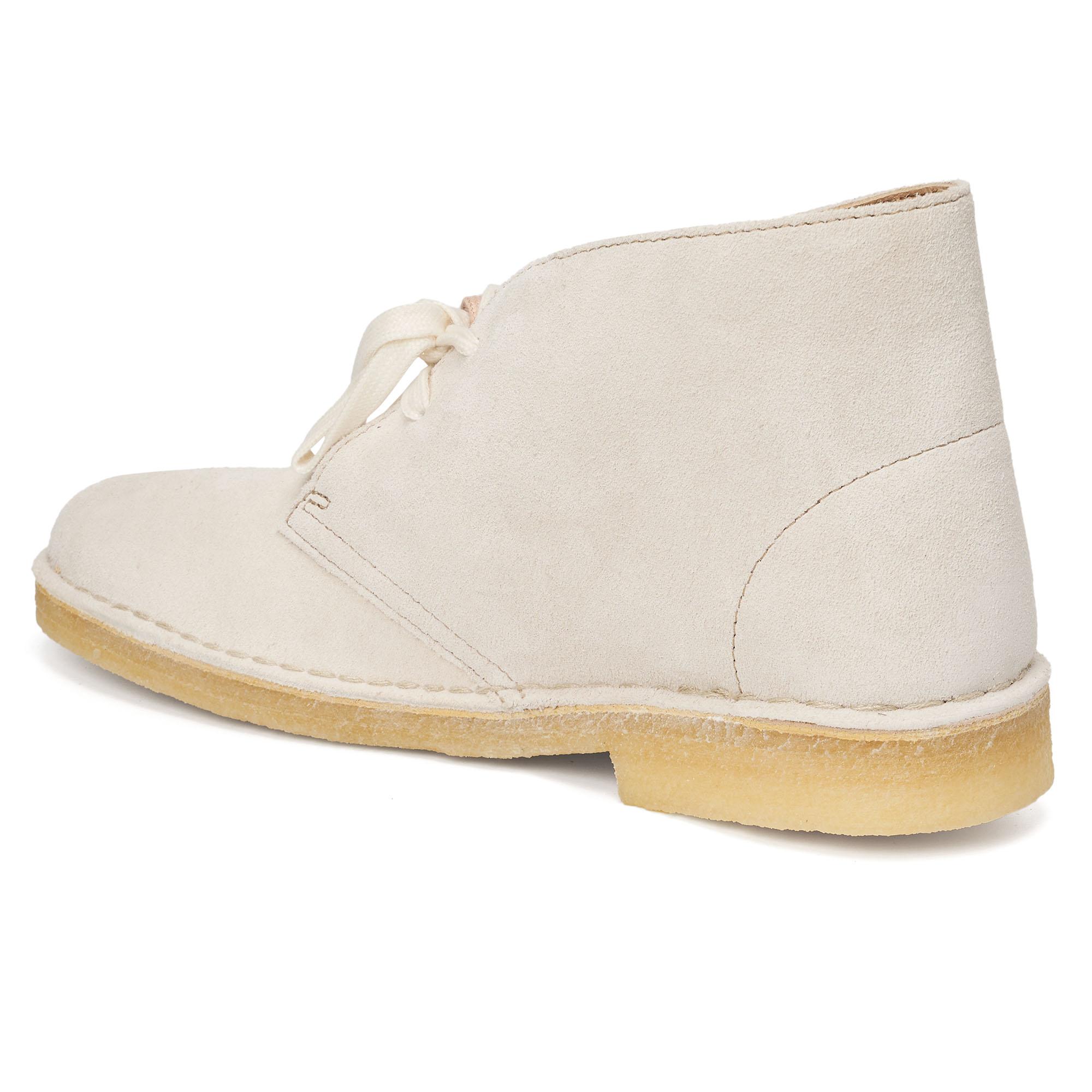 Clarks desert boots white store