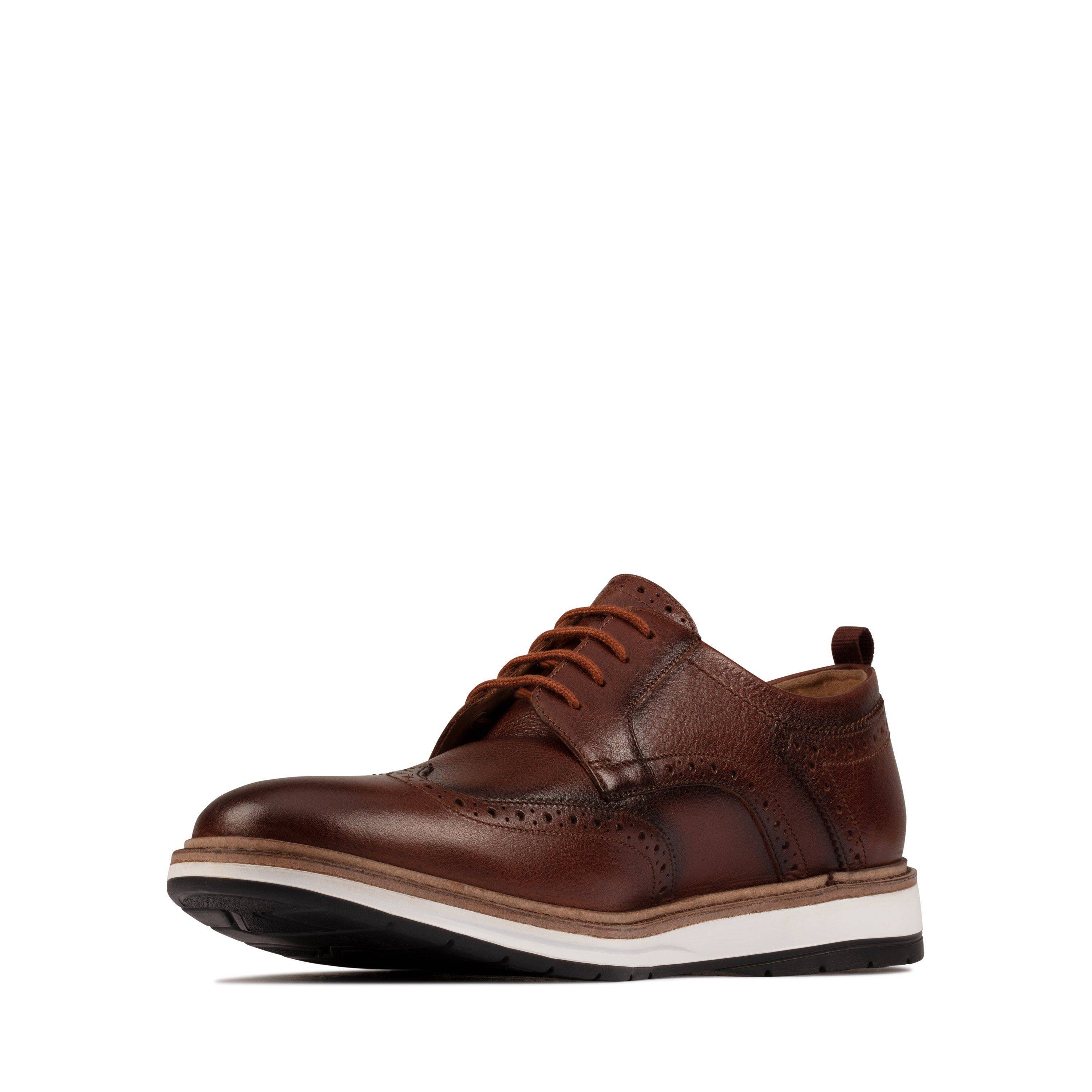 Купить Мужские дерби брогированные Clarks, цвет коричневый, Модель ...